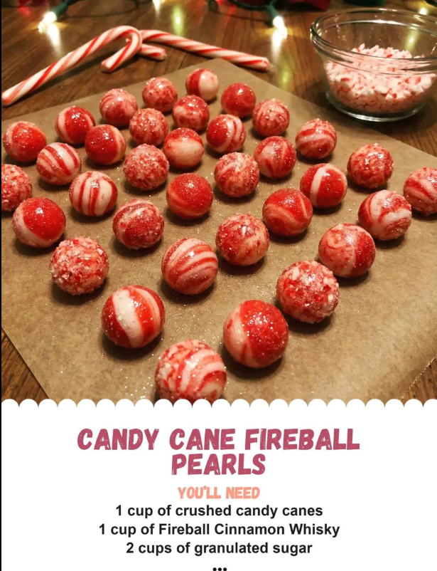 Candy Cane Fireball Pearls